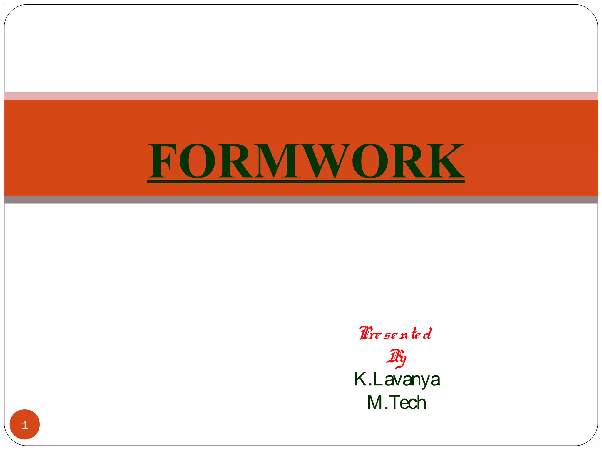 Formwork | PPT