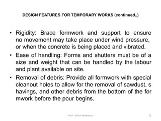 Form work_Advanced Construction Technology (Semester-6), Civil ...