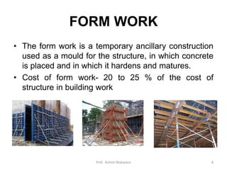 Form work_Advanced Construction Technology (Semester-6), Civil ...