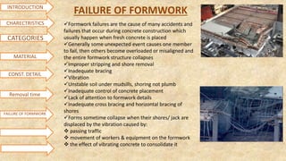 Form-work in construction | PPTX