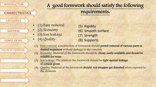 Form-work in construction | PPTX