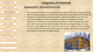 Form-work in construction | PPTX