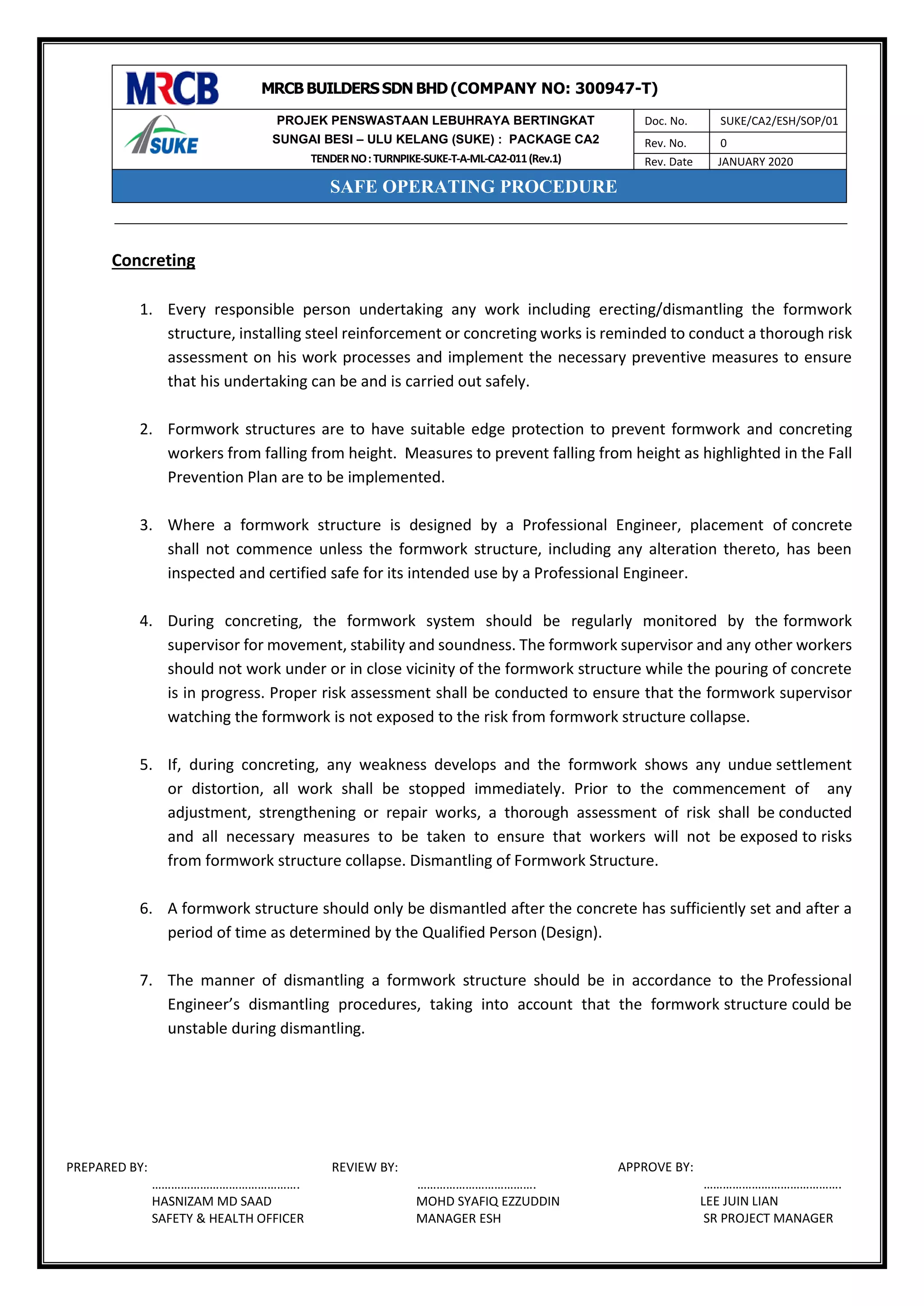 SAFETY REQUIREMENTS FOR FORMWORK STRUCTURES | PDF