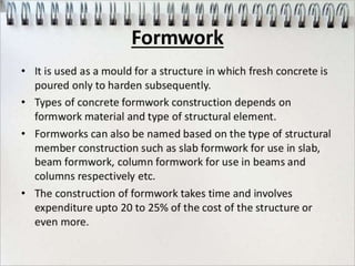 FORM WORK AND ITS TYPES IN CONSTRUCTION.pptx