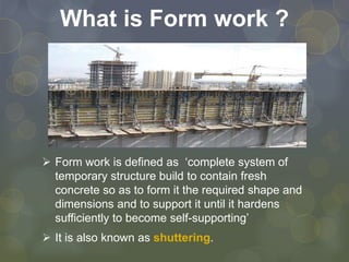 Formwork | PPTX | Woodworking | Arts and Crafts