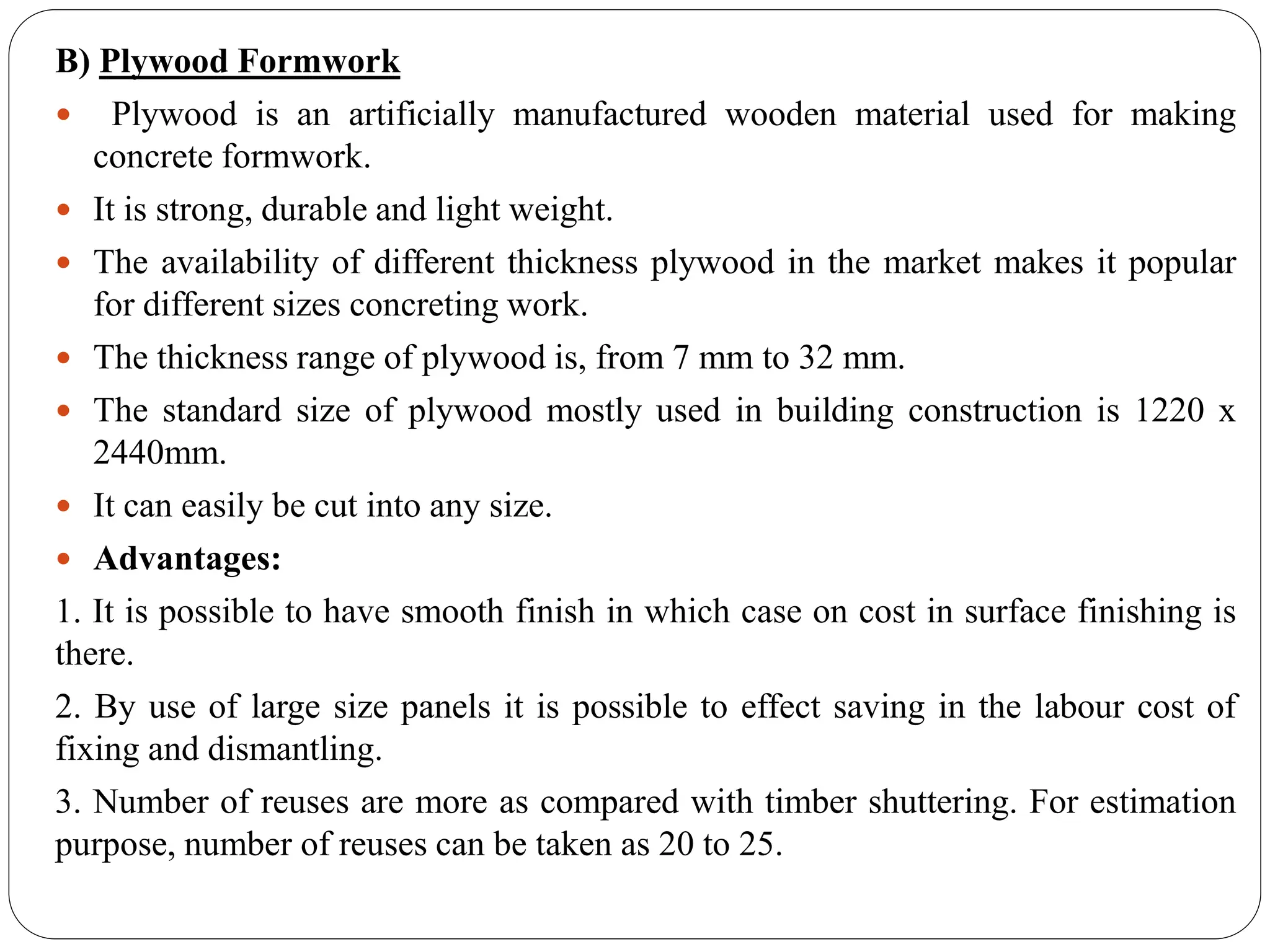 formwork and its types used in construction | PDF