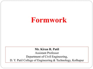 formwork and its types used in construction | PDF