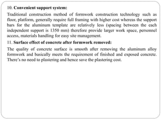 formwork and its types used in construction | PDF