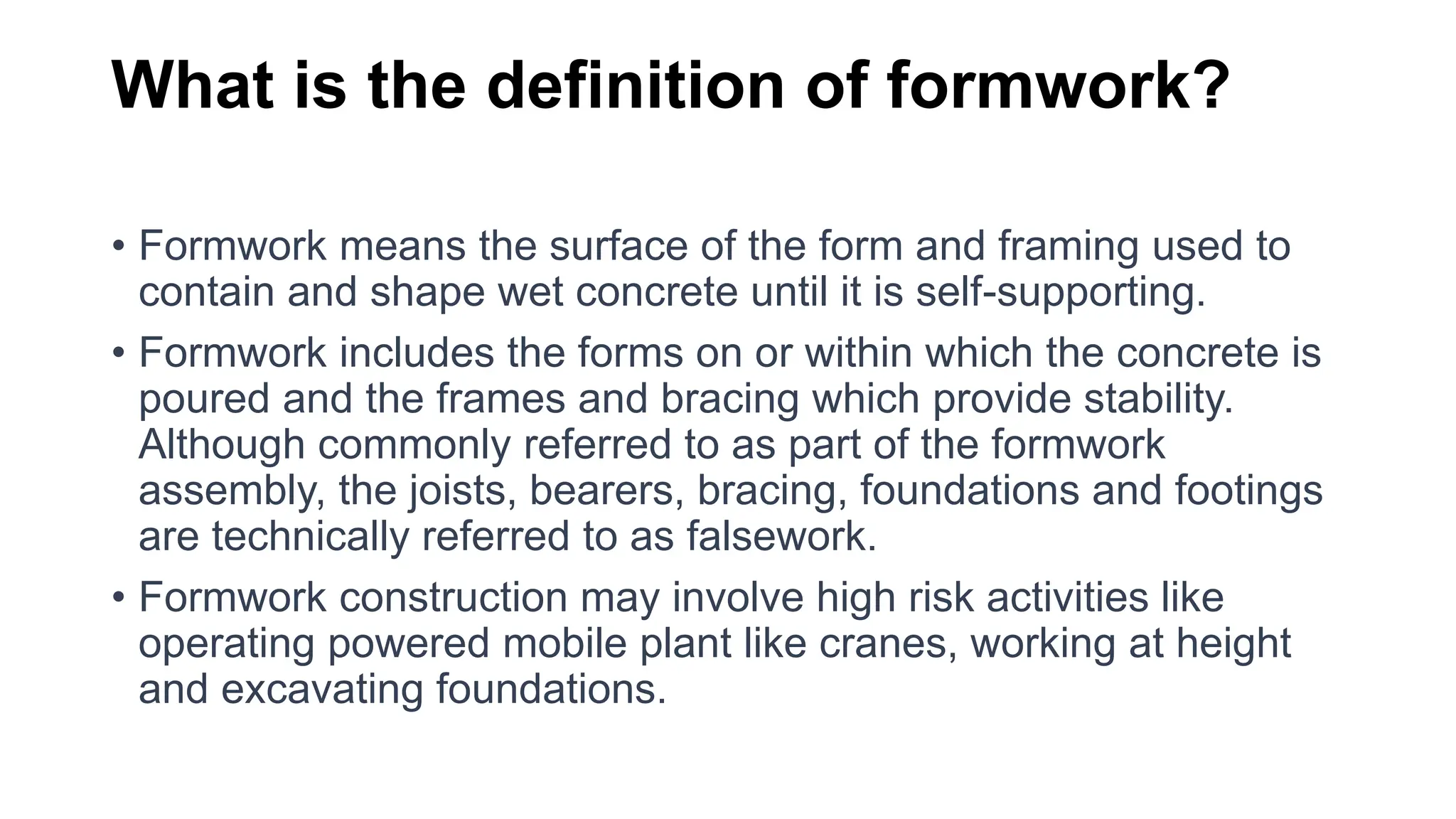 Basic formwork system and stripping and dropping | PPTX