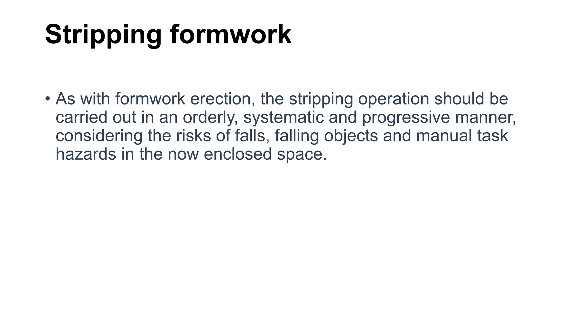 Basic formwork system and stripping and dropping | PPTX