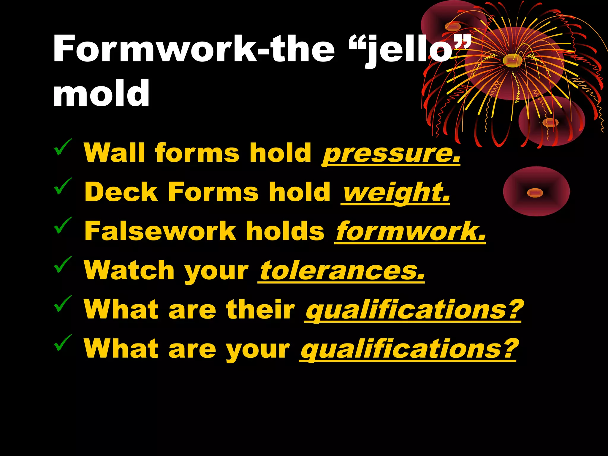 Formwork design vs falsework design key differences | PPT