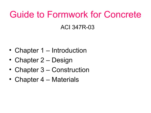 Formwork design vs falsework design key differences | PPT