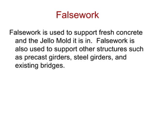 Formwork design vs falsework design key differences | PPT