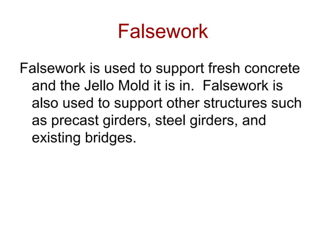 Formwork design vs falsework design key differences | PPT