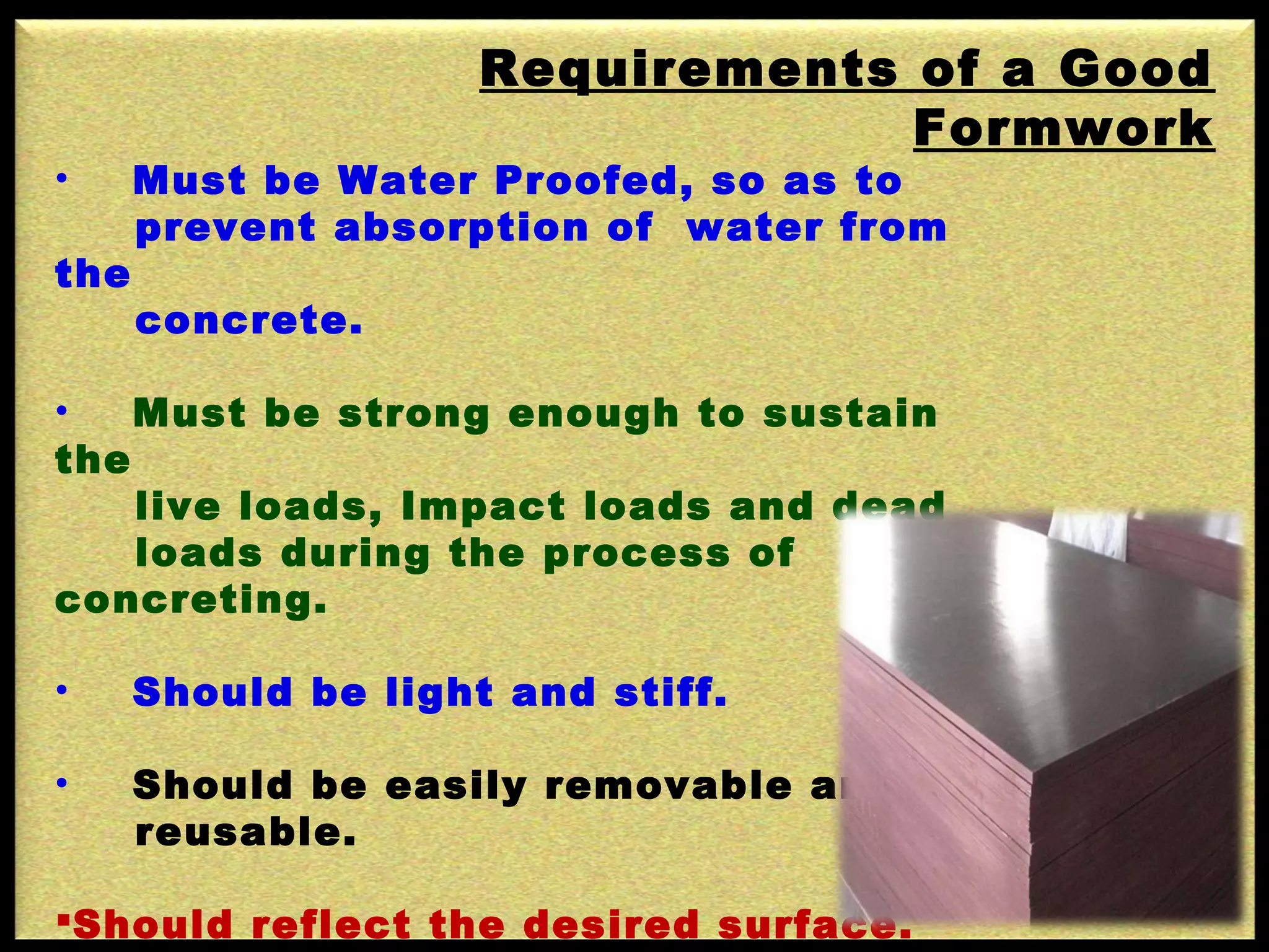 Formwork failures and remedial measures | PPT