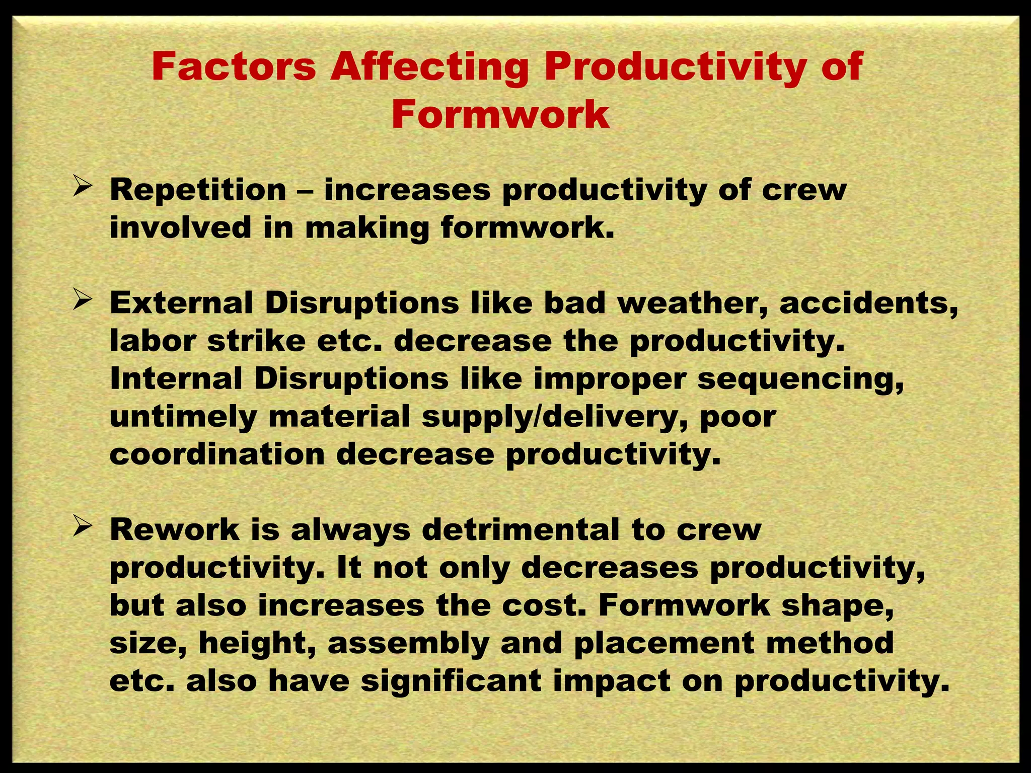 Formwork failures and remedial measures | PPT