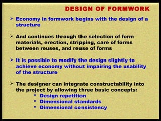 Formwork failures and remedial measures | PPT