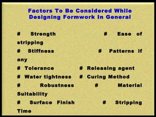 Formwork failures and remedial measures | PPT