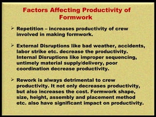 Formwork failures and remedial measures | PPT