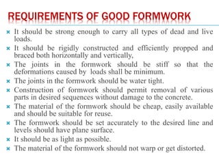 Formwork For Structural Member. Formwork Engineeringpptx | PPT