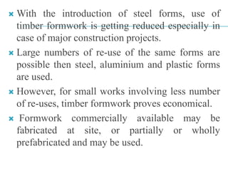 Formwork For Structural Member. Formwork Engineeringpptx | PPT
