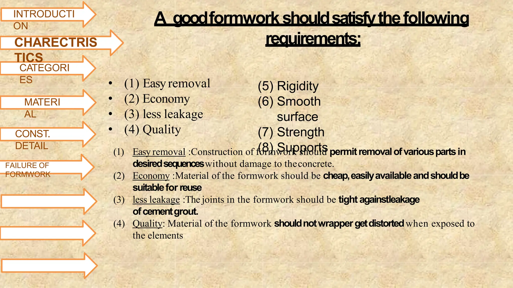 Introduction and types of Form Work in civil engineering | PPTX