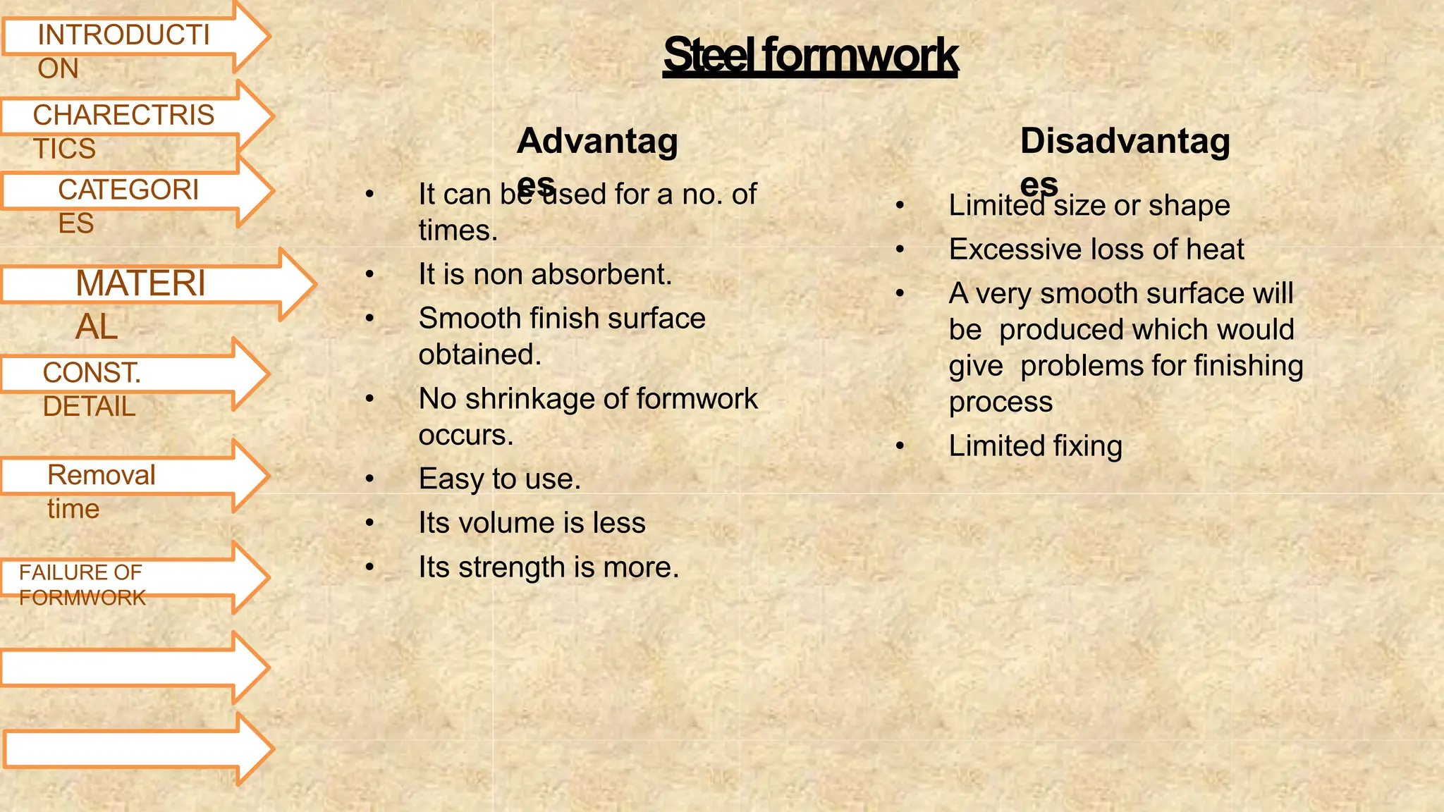 Introduction and types of Form Work in civil engineering | PPTX