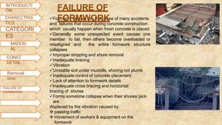 Introduction and types of Form Work in civil engineering | PPTX