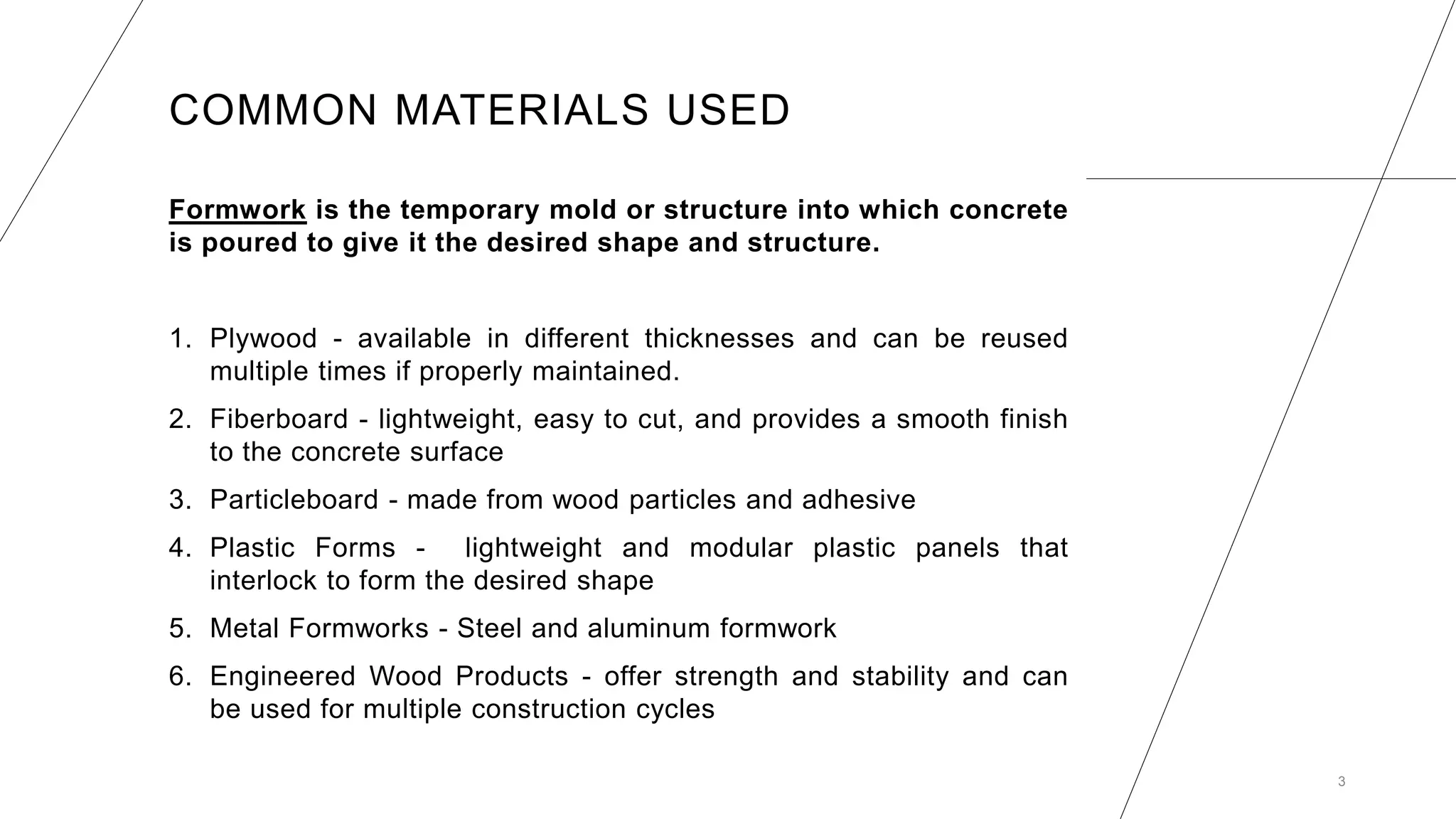 lecture about Formworks and Scaffolding Estimate | PPTX