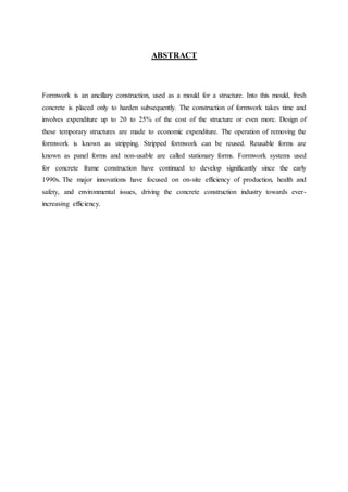 Formwork seminar 2 | DOCX