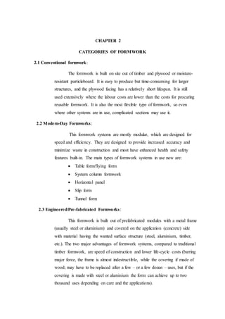 Formwork seminar 2 | DOCX
