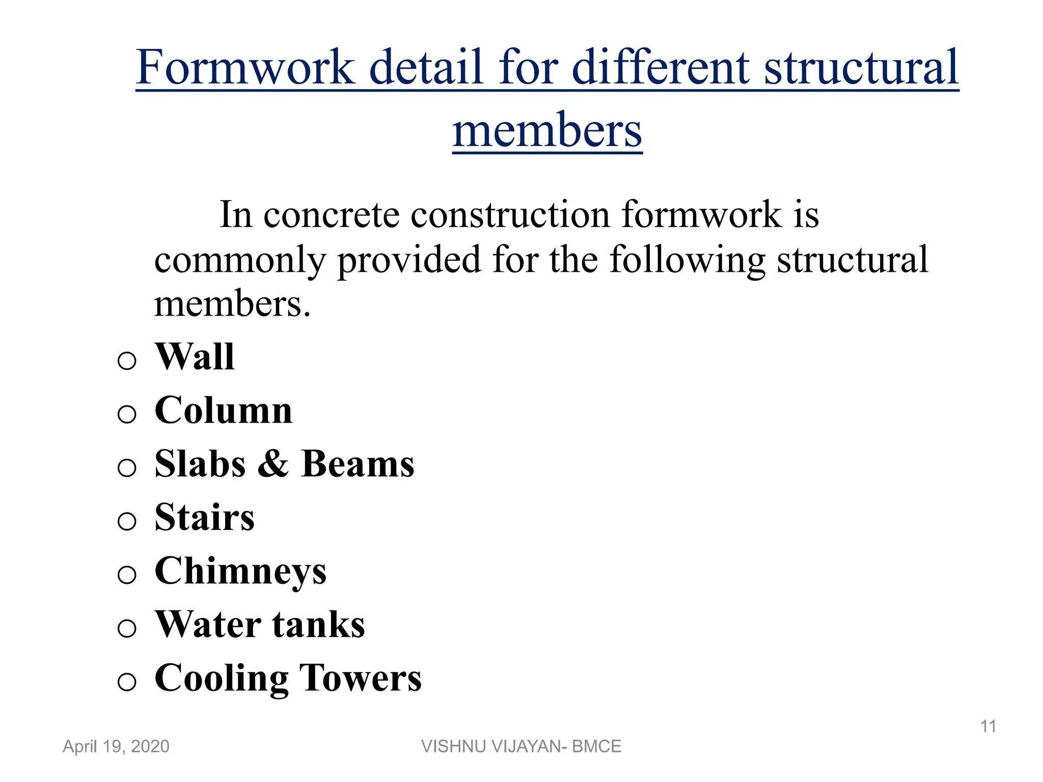FORM WORK & SLIPFORM | PPT
