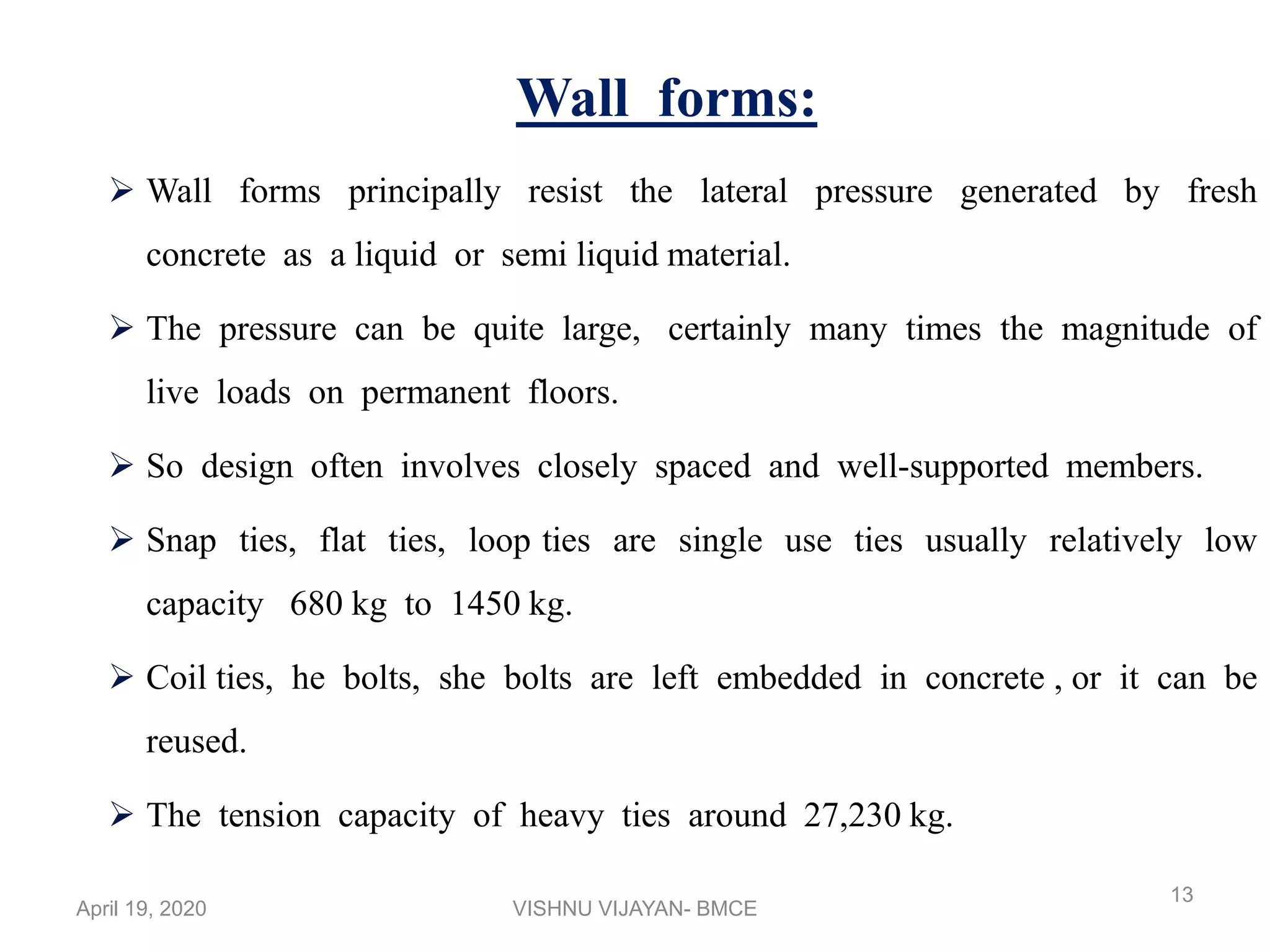 FORM WORK & SLIPFORM | PPT