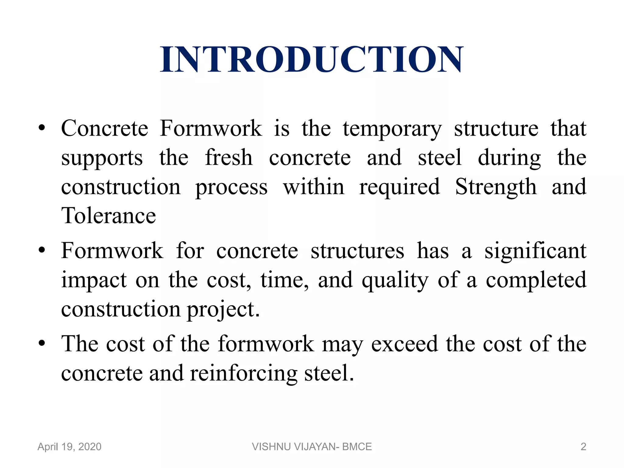 FORM WORK & SLIPFORM | PPT