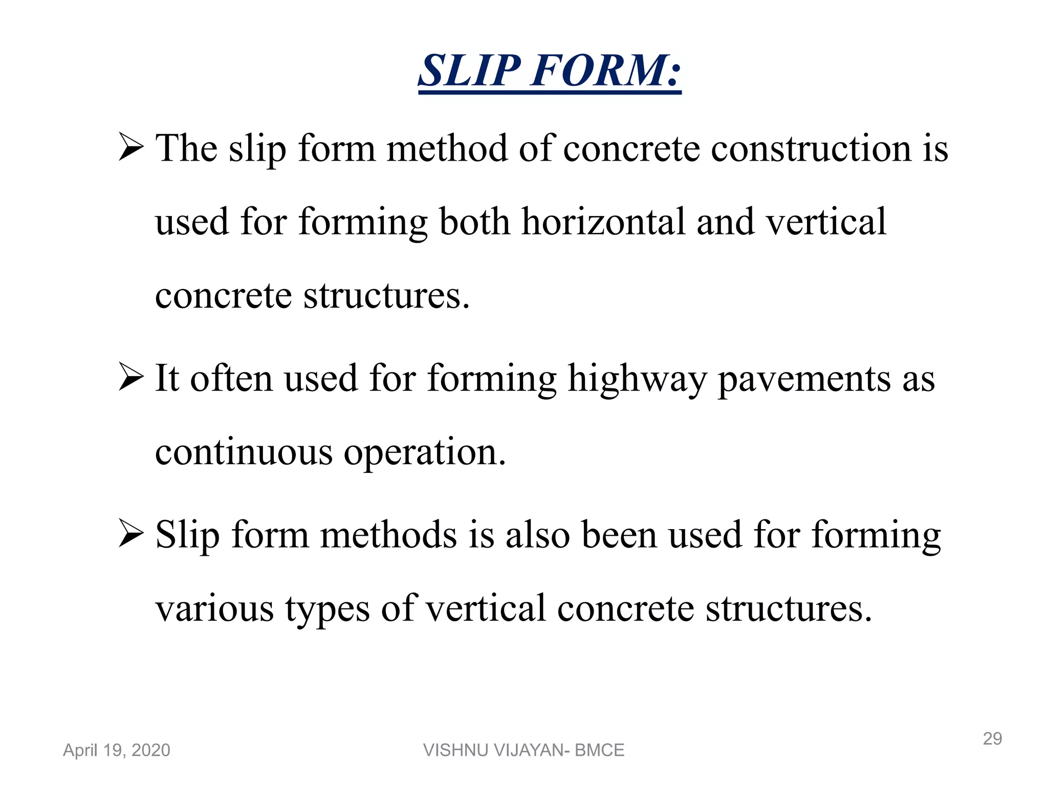 FORM WORK & SLIPFORM | PPT