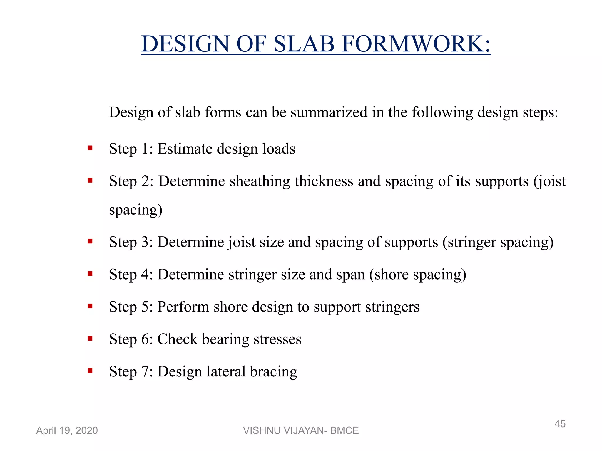 FORM WORK & SLIPFORM | PPT