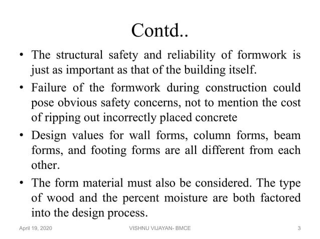 FORM WORK & SLIPFORM | PPT