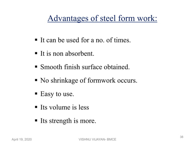 FORM WORK & SLIPFORM | PPT