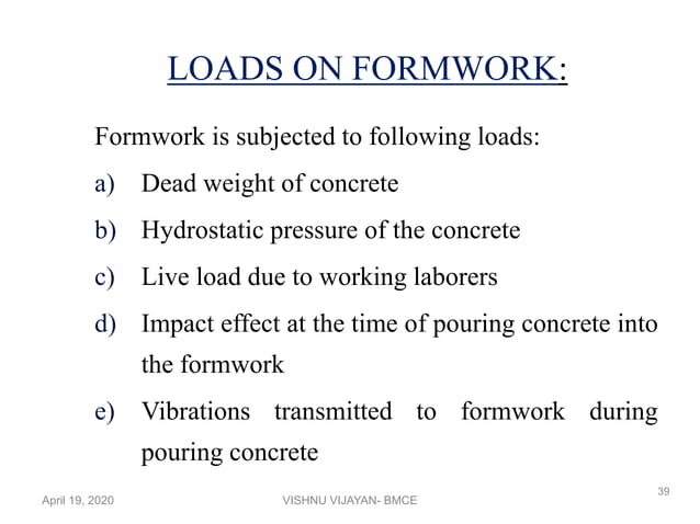 FORM WORK & SLIPFORM | PPT
