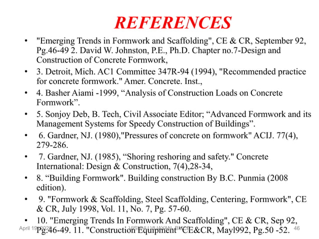 FORM WORK & SLIPFORM | PPT