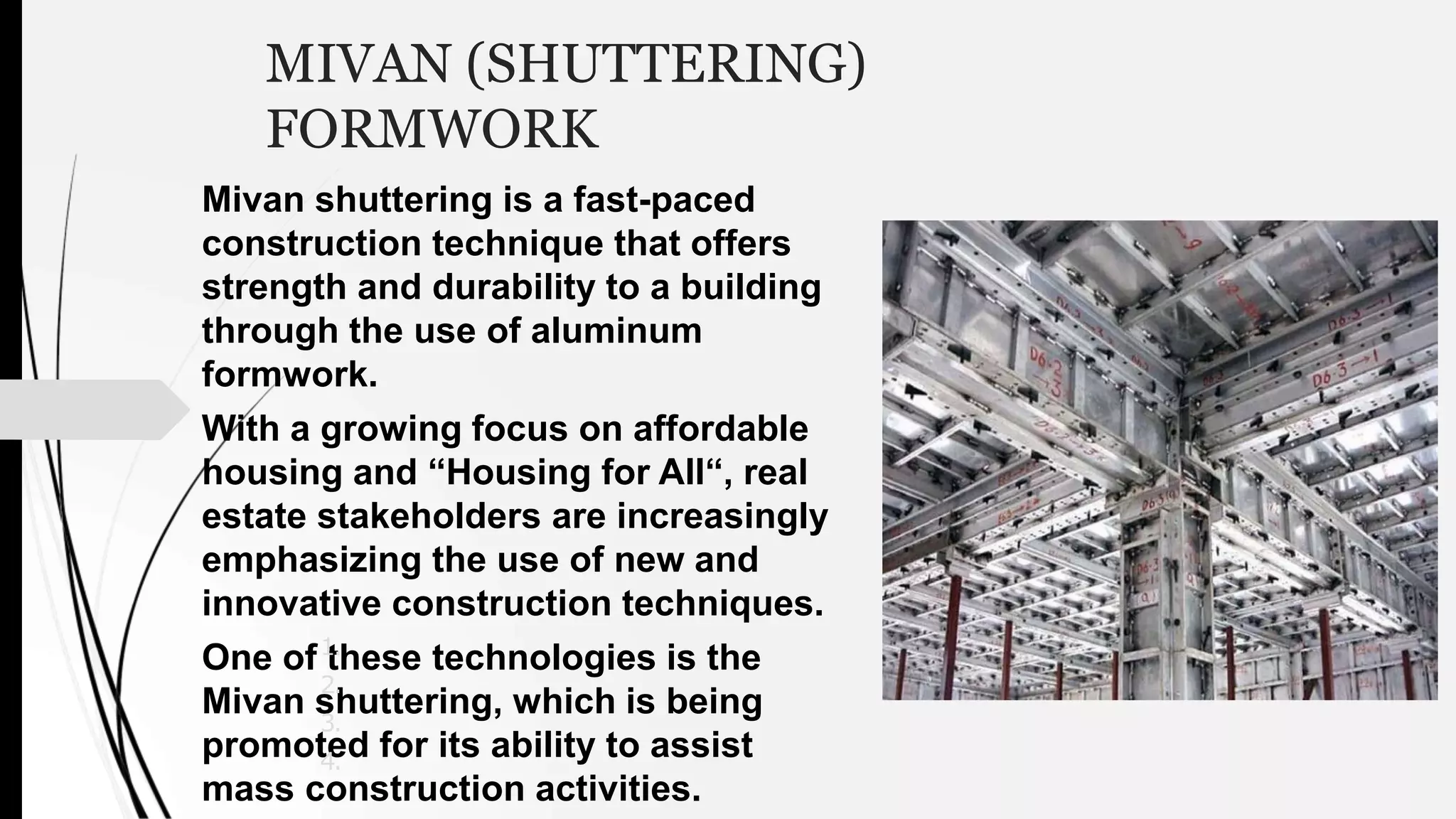 Modern Formwork: Mivan | PPTX
