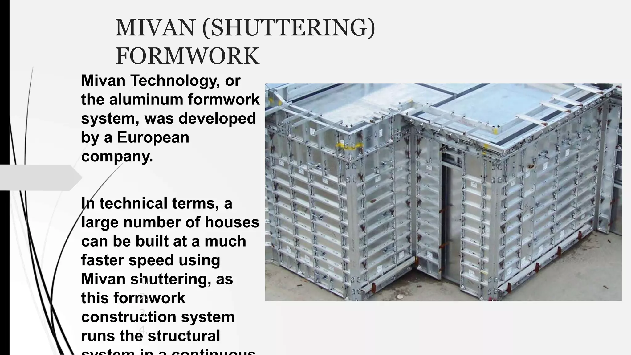 Modern Formwork: Mivan | PPTX