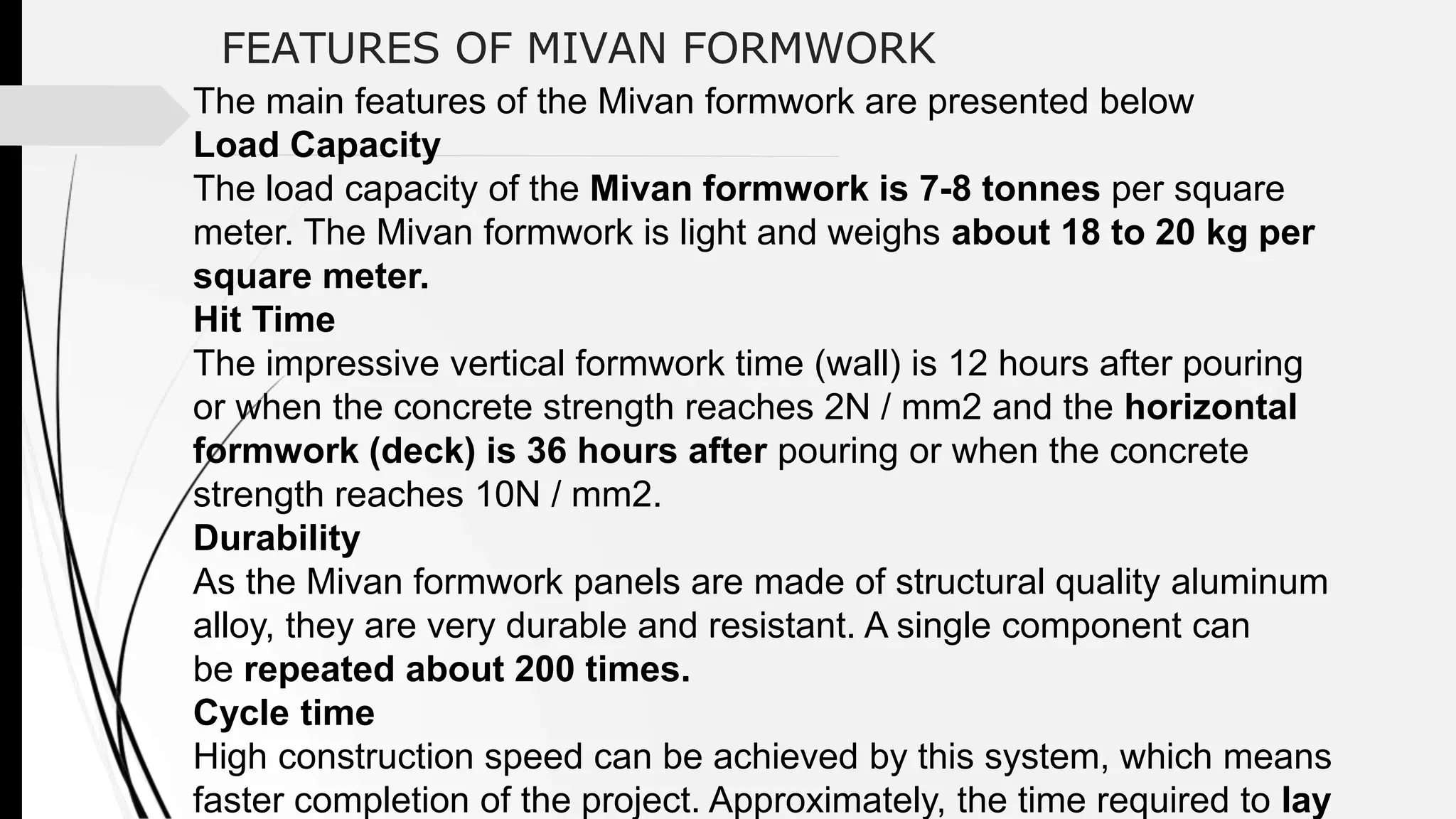 Modern Formwork: Mivan | PPTX