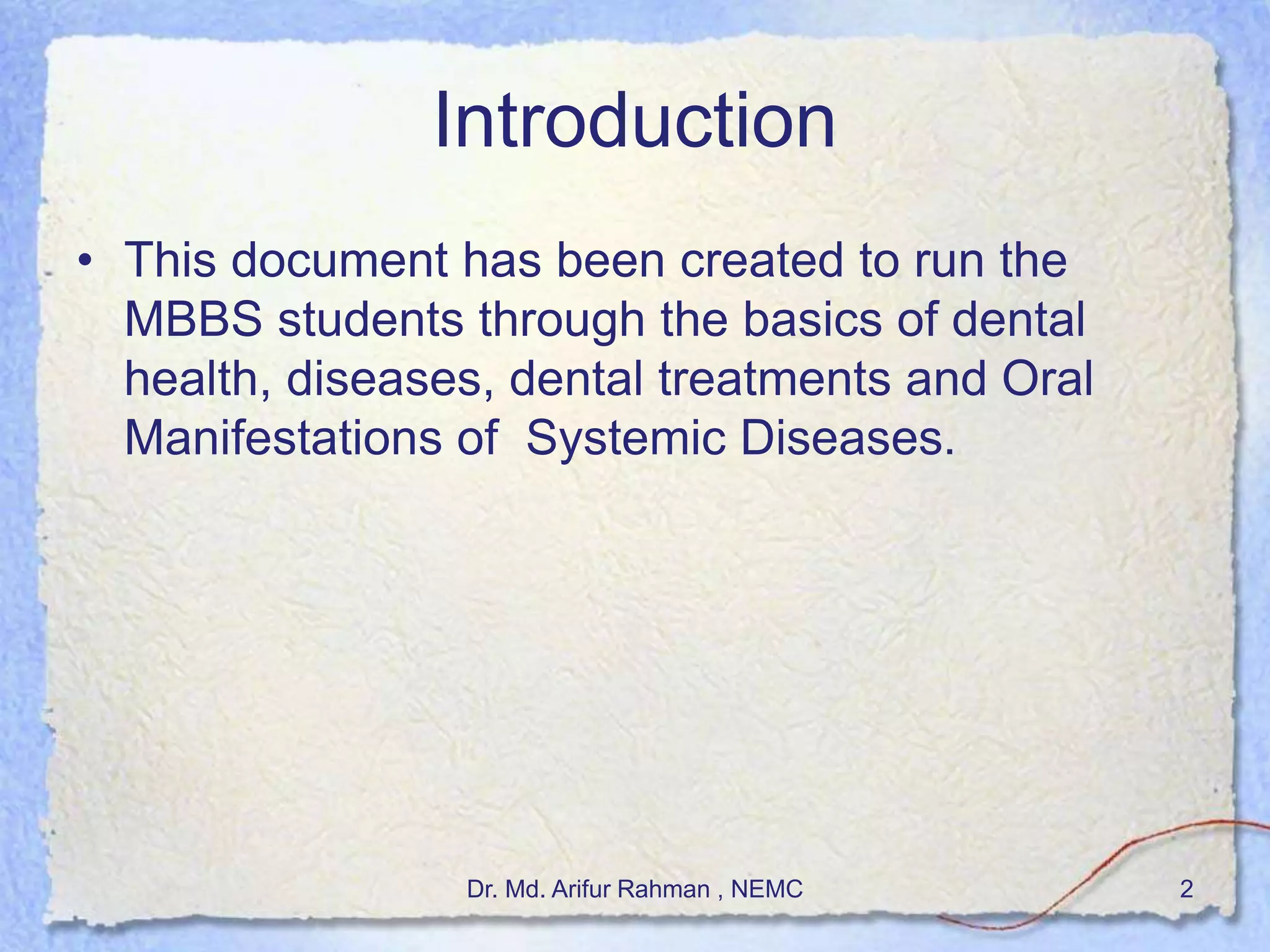 Basics of Dentistry | PPSX