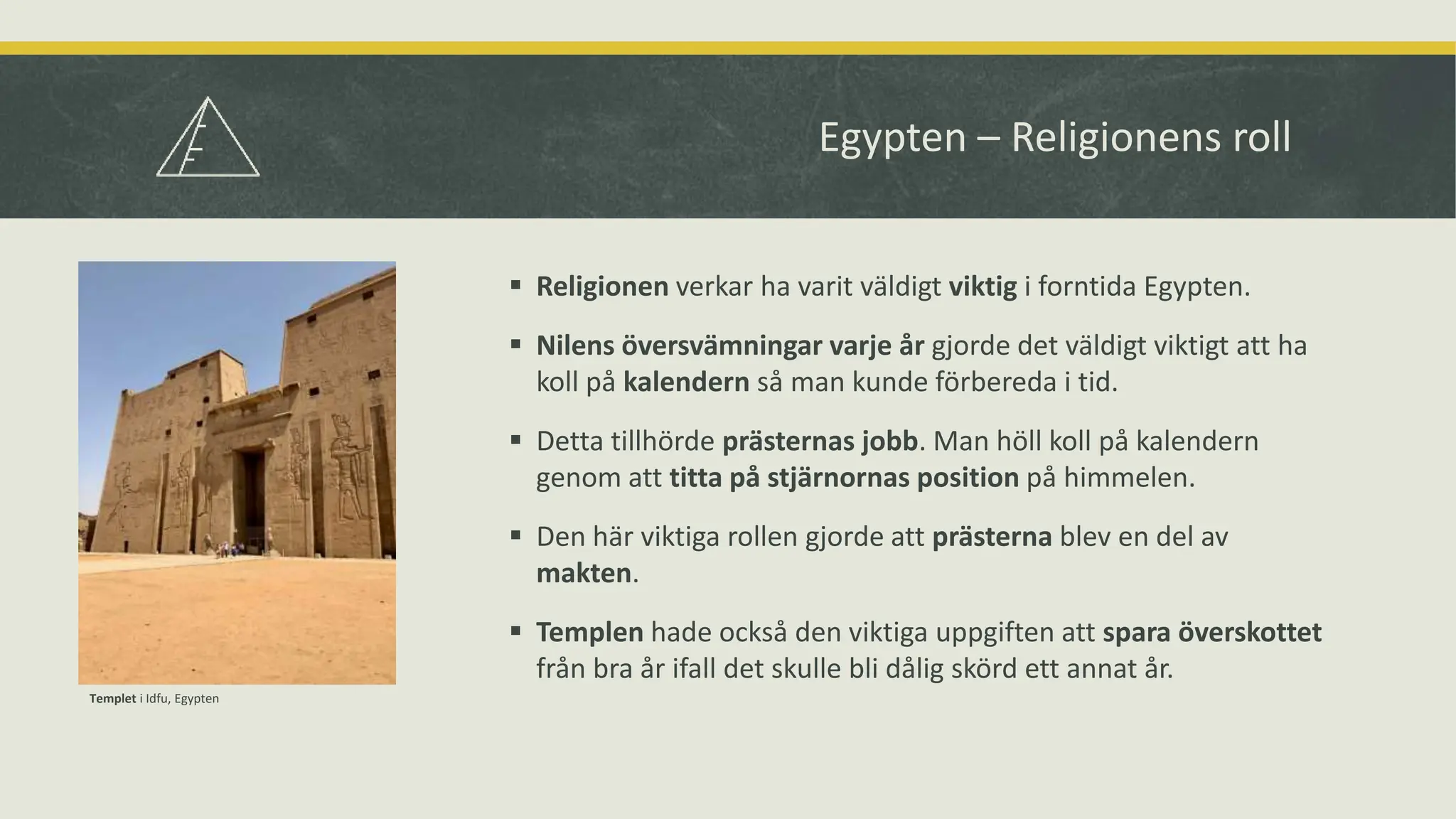 Presentation om forntida flodkulturer, Egypten och Mesopotamien. | PPTX