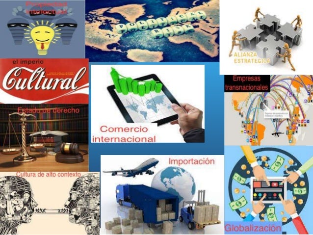 Collage - Elementos del comercio internacional