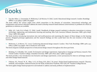 References and Sources on Educational Design Research | PPTX