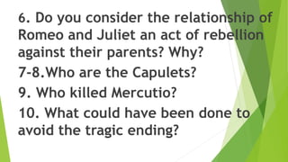 For observation romeo and juliet | PPTX