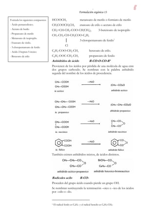formulacion y nomenclatura quimica organica! | PDF