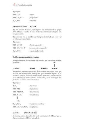 formulacion y nomenclatura quimica organica! | PDF